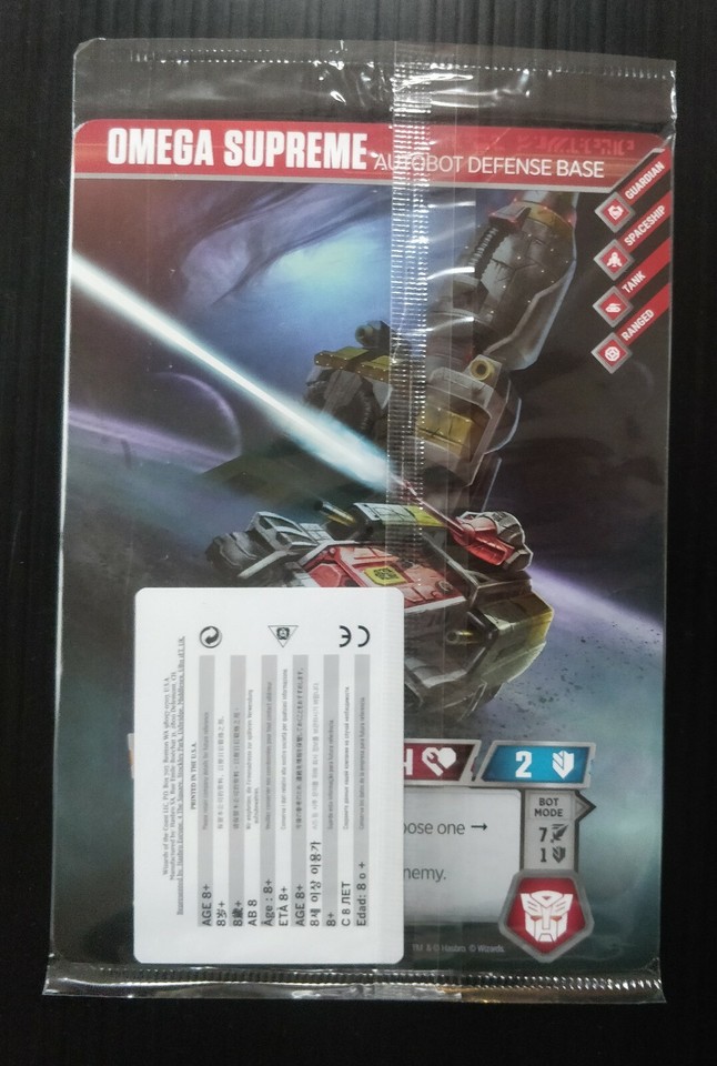 Transformers Trading Card Game XL Titan Size Holographic Foil Omega ...