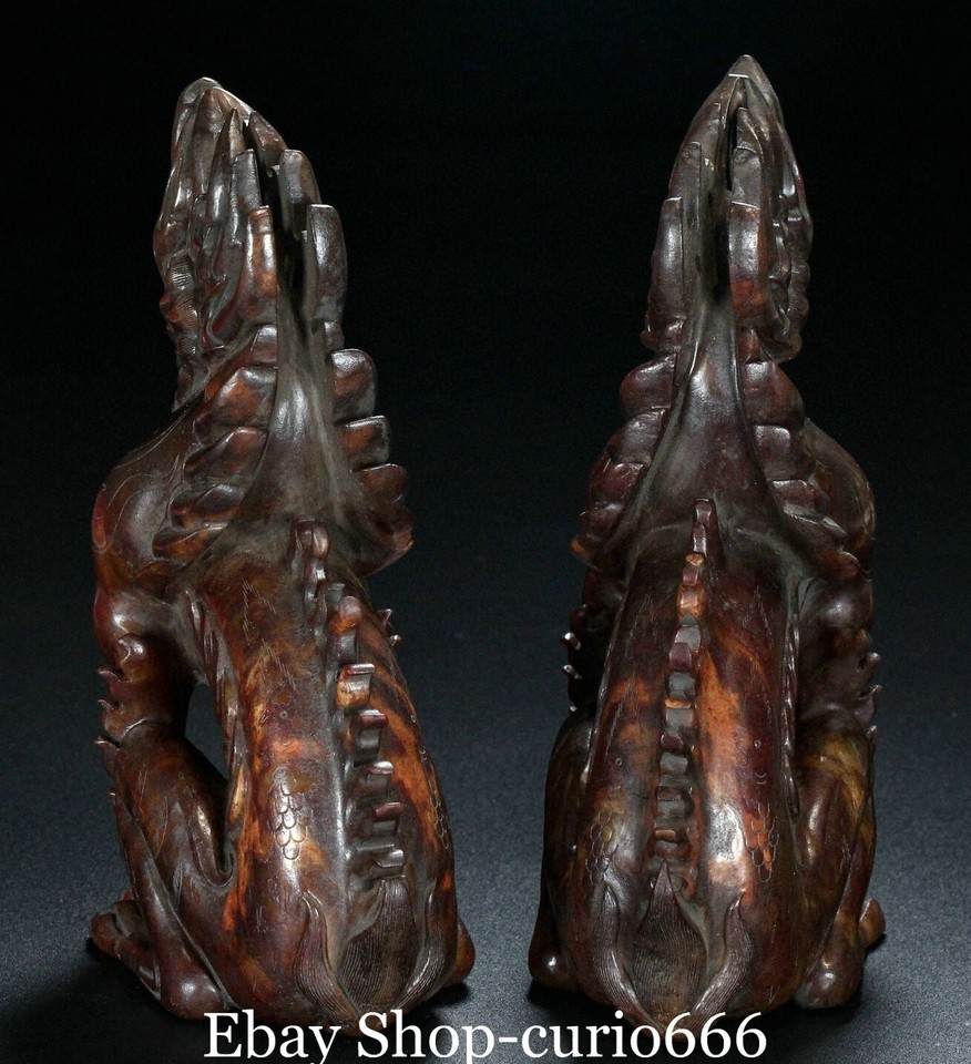 China Natural Hetian Jade Kylin Unicorn Qilin Chi-lin Dragon Beast ...