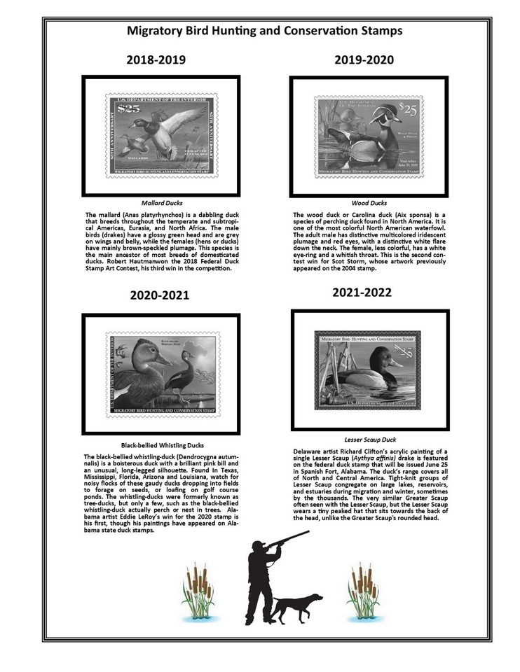 Mac's RW1-Current 1934-current Year SINGLES ONLY U.S. Federal Duck ...