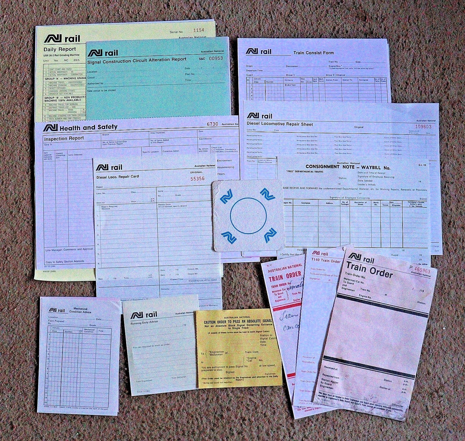 "Australian National Rail Ephemera" C1988 , Quite Good Condition ...