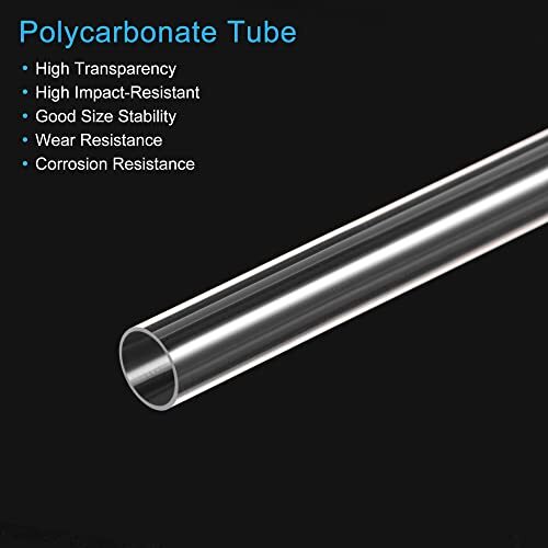 Clear Round Rigid Pc Tube 5mm Id X 6mm Od X 305mm Polycarbonate Tubing ...