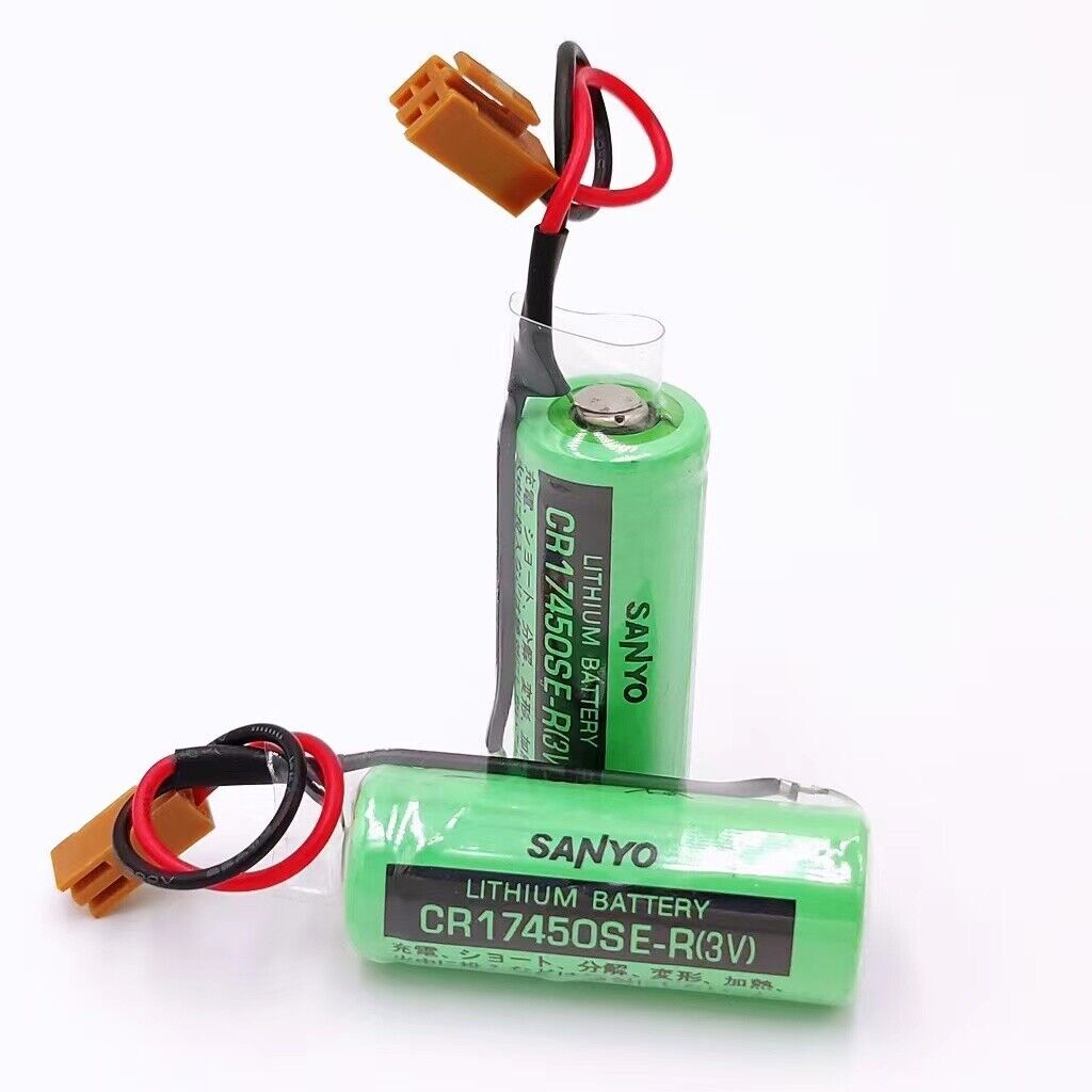 2x SANYO CR17450SE-R(3V) PLC Battery For FANUC A98L-0031-0012 2500mAh ...