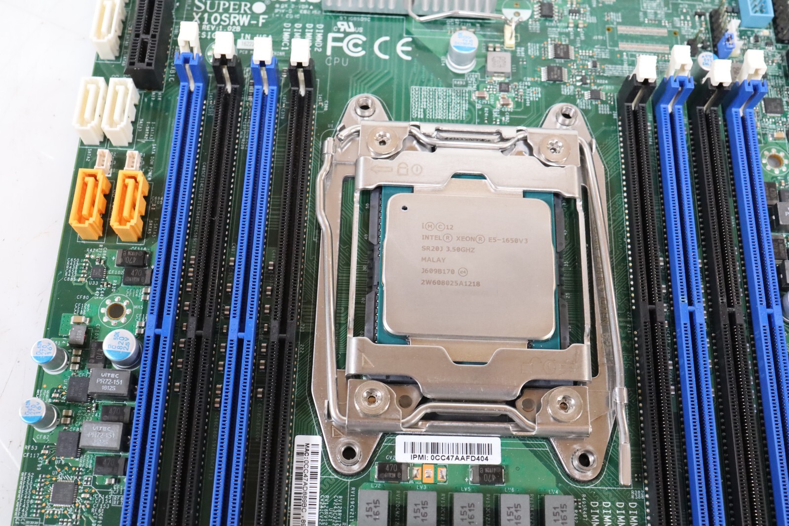 SuperMicro X10SRW-F Motherboard + Intel E5-1620 v3 CPU Combo Only No I ...