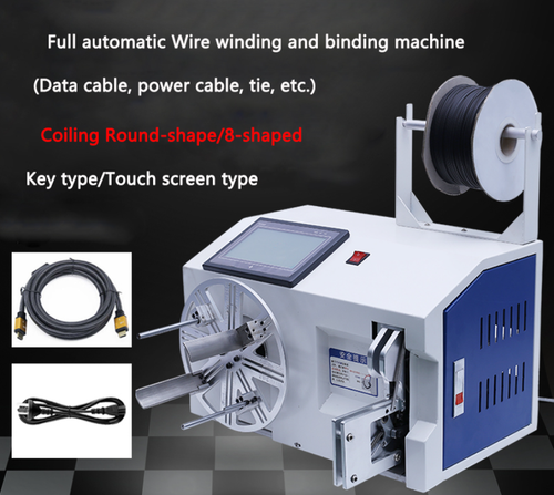 Automatic Wire winding and binding machine USB Data cable Power Coiling ...