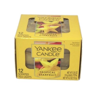 Yankee Candle Tropical Starfruit Tea Light Candles Starfruit Pineapple ...