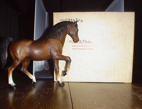 VINTAGE BREYER # 14 MATTE BAY ARABIAN STALLION HORSE IN 1960'S MAILER ...
