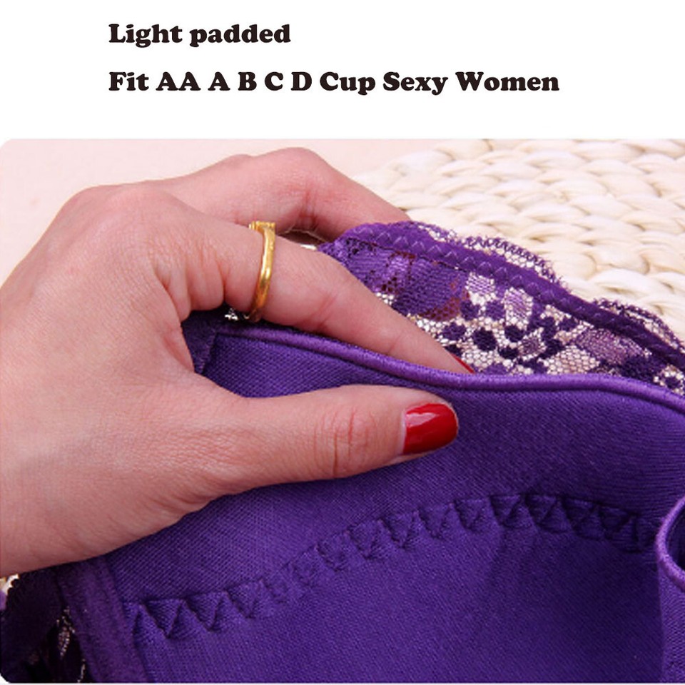 Flat-chested Women Bras Underwire Push Up Bra Slightly Padded Lace Sexy ...