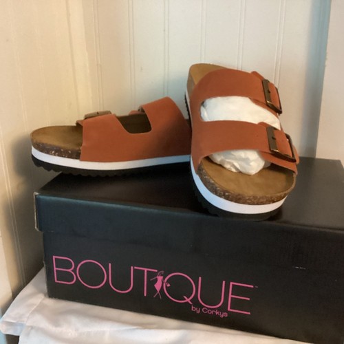 Boutique By Corky’s Size 10 Rust Sandals, NIOB | eBay