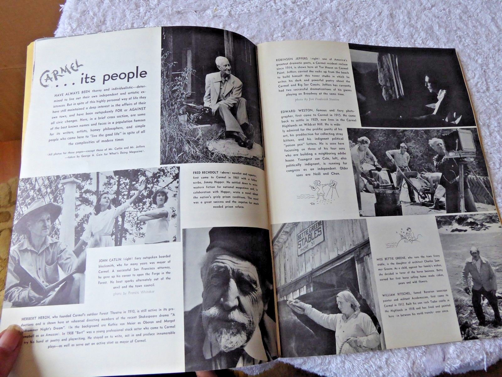 STORY CARMEL CA ARCHITECT ARTISTS 1ST EDITION w/CARTOON MAP BY BRUCE ...