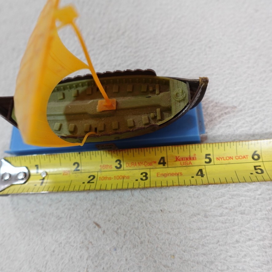 Vintage Eldon Viking Ship Plastic Toy Sailboat 1966 With Stand 5 Inch ...