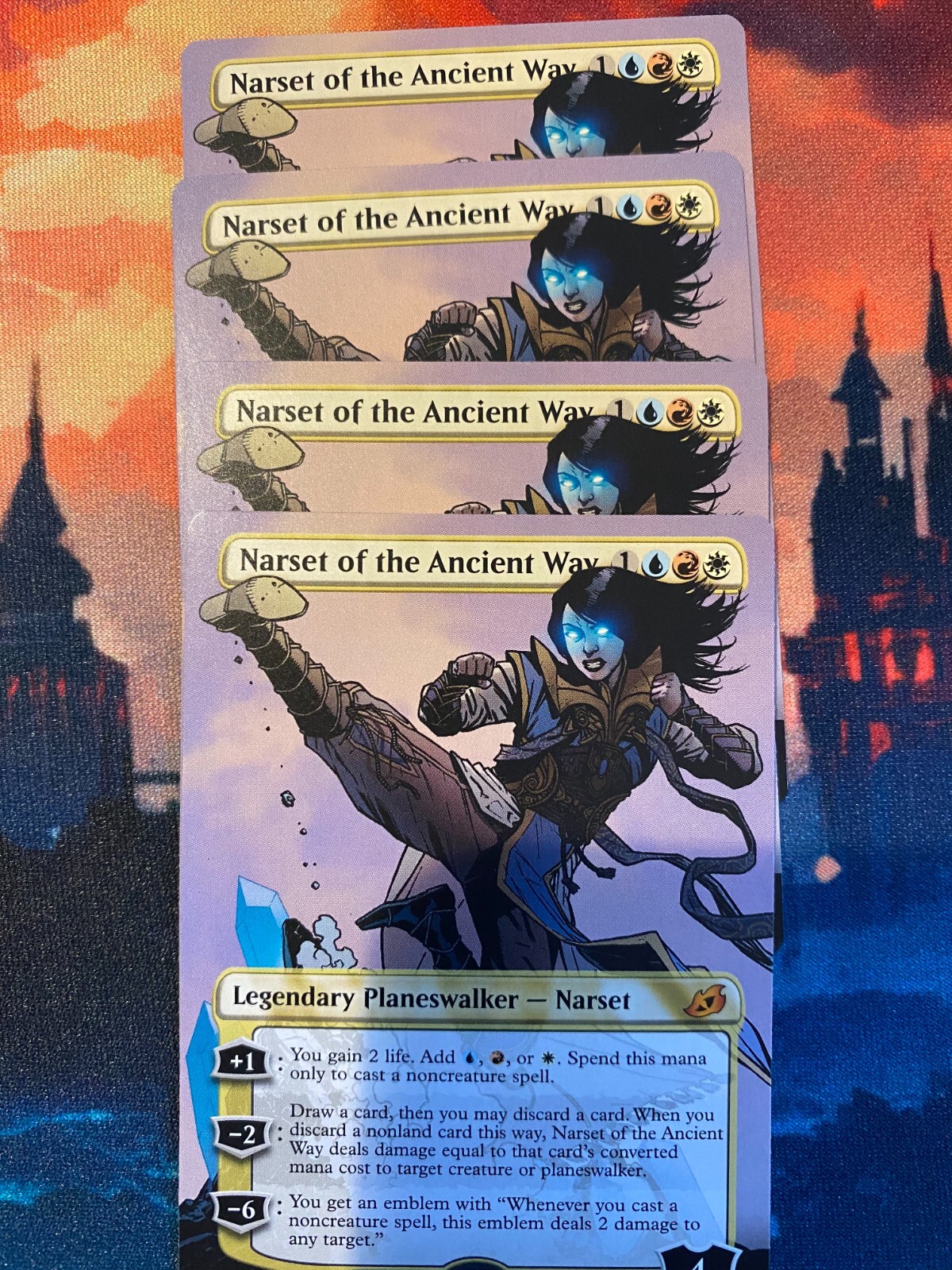 MTG Ikoria Lair of Behemoths Narset of the Ancient Way Borderless x 4 ...