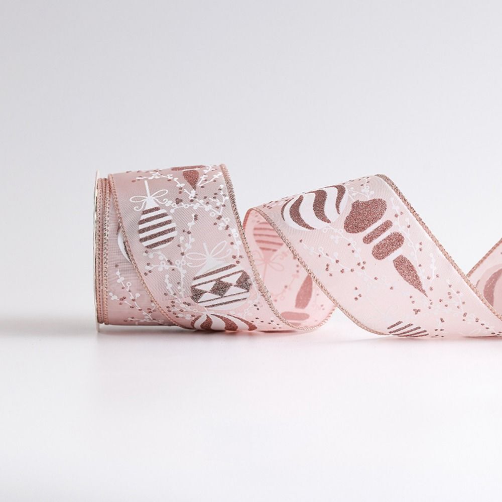 Rose Gold Christmas Ribbons Weave Ribbon Christmas Decorations | eBay