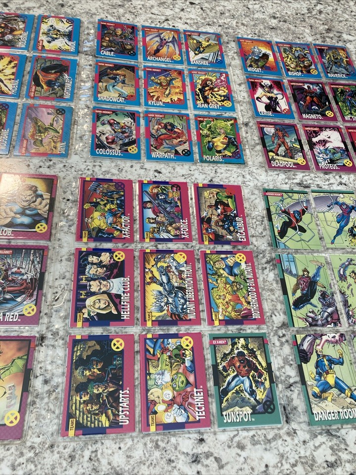 1992 marvel trading cards complete set 1-99 Plus 4 Of 5 Hologram Cards ...