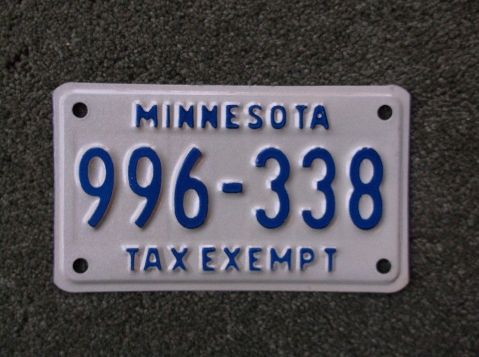 🗽🗽🗽🗽 Minnesota License Plate Motorcycle | eBay