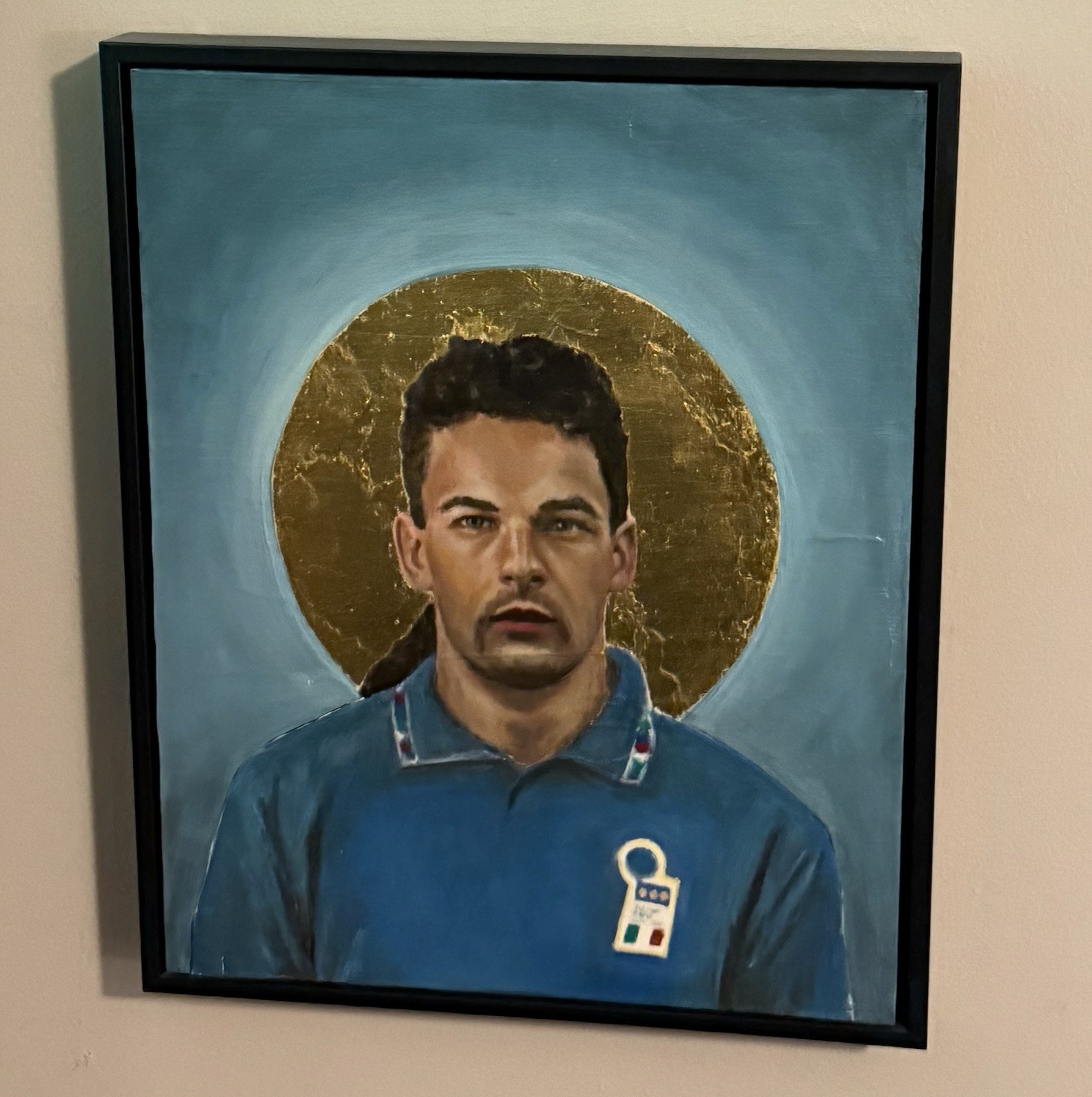 David Diehl Roberto Baggio Icon Original Painting Gold Leaf | eBay