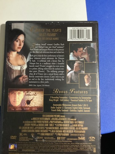 Quills [DVD] New | Geoffrey Rush, Kate Winslet, Michael Caine, J ...