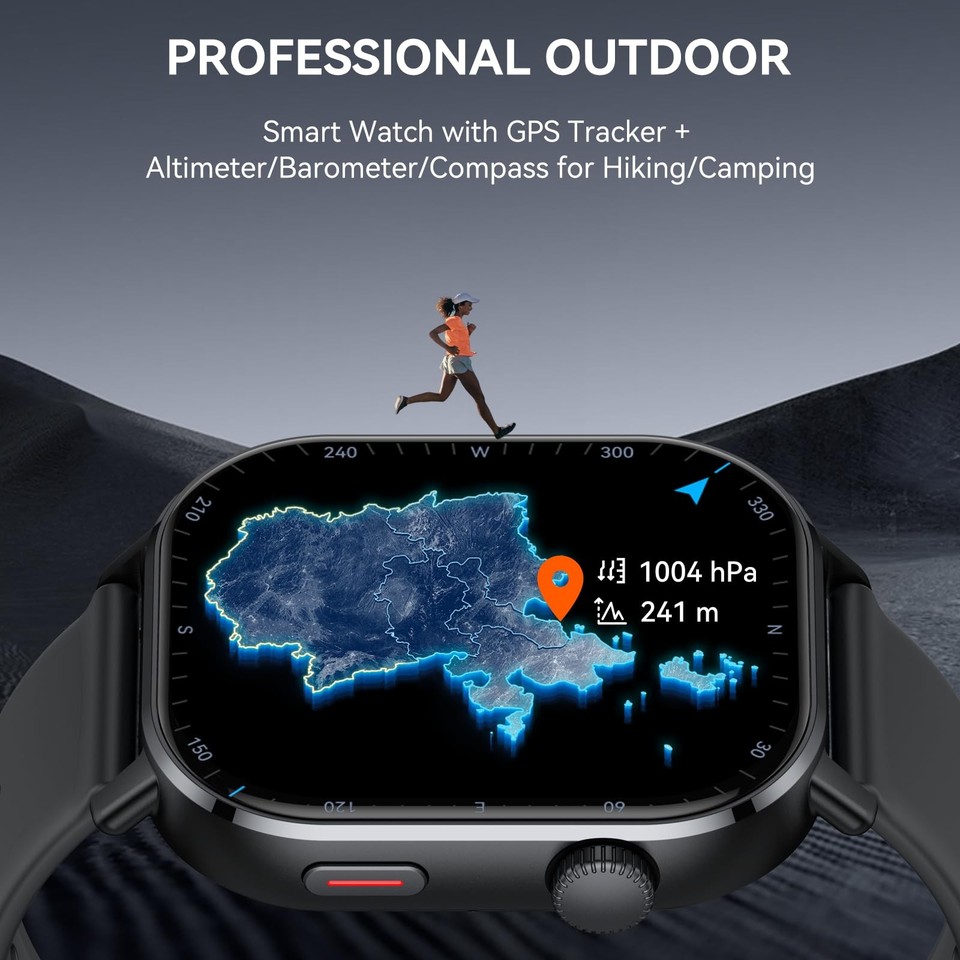 Smart Watch with GPS 2.06 AMOLED Screen Smart Watches for Men Women ...