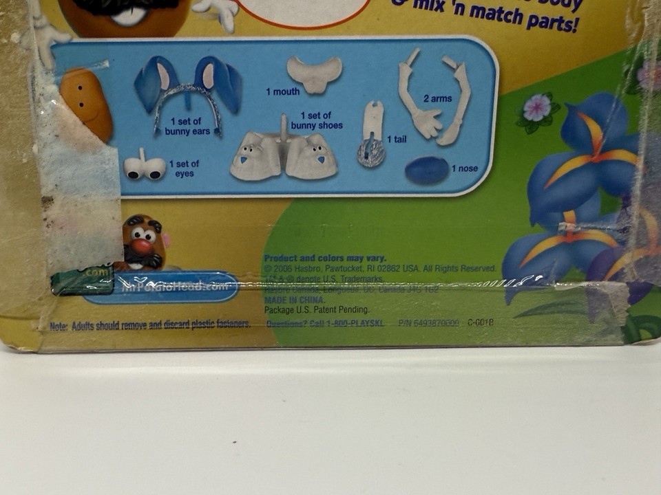 Playskool Mr Potato Head Spring Spud Bunny 2006 Blue Ears Rabbit Easter ...