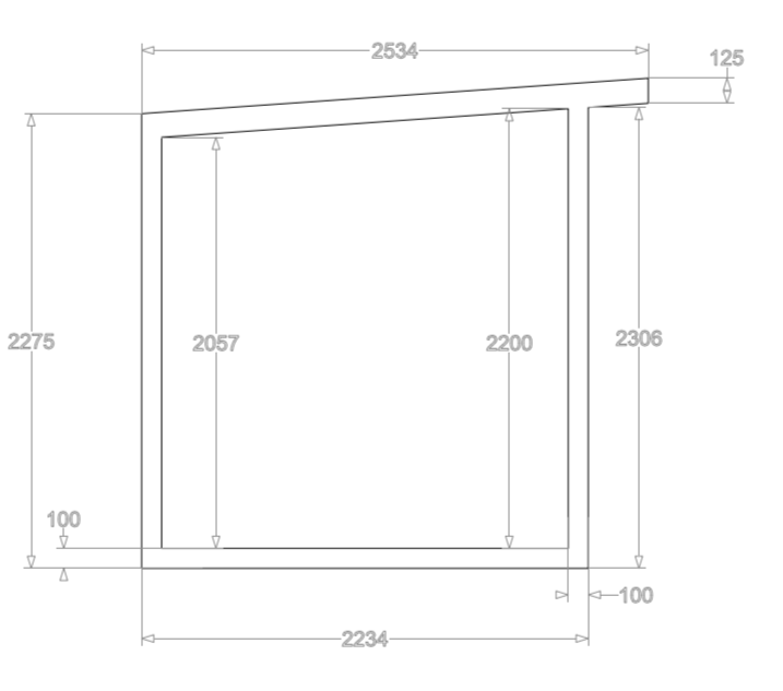Garden Office Shed Studio Pod Frame - DIY Self Build Kit - 4.2m x 2.2m ...
