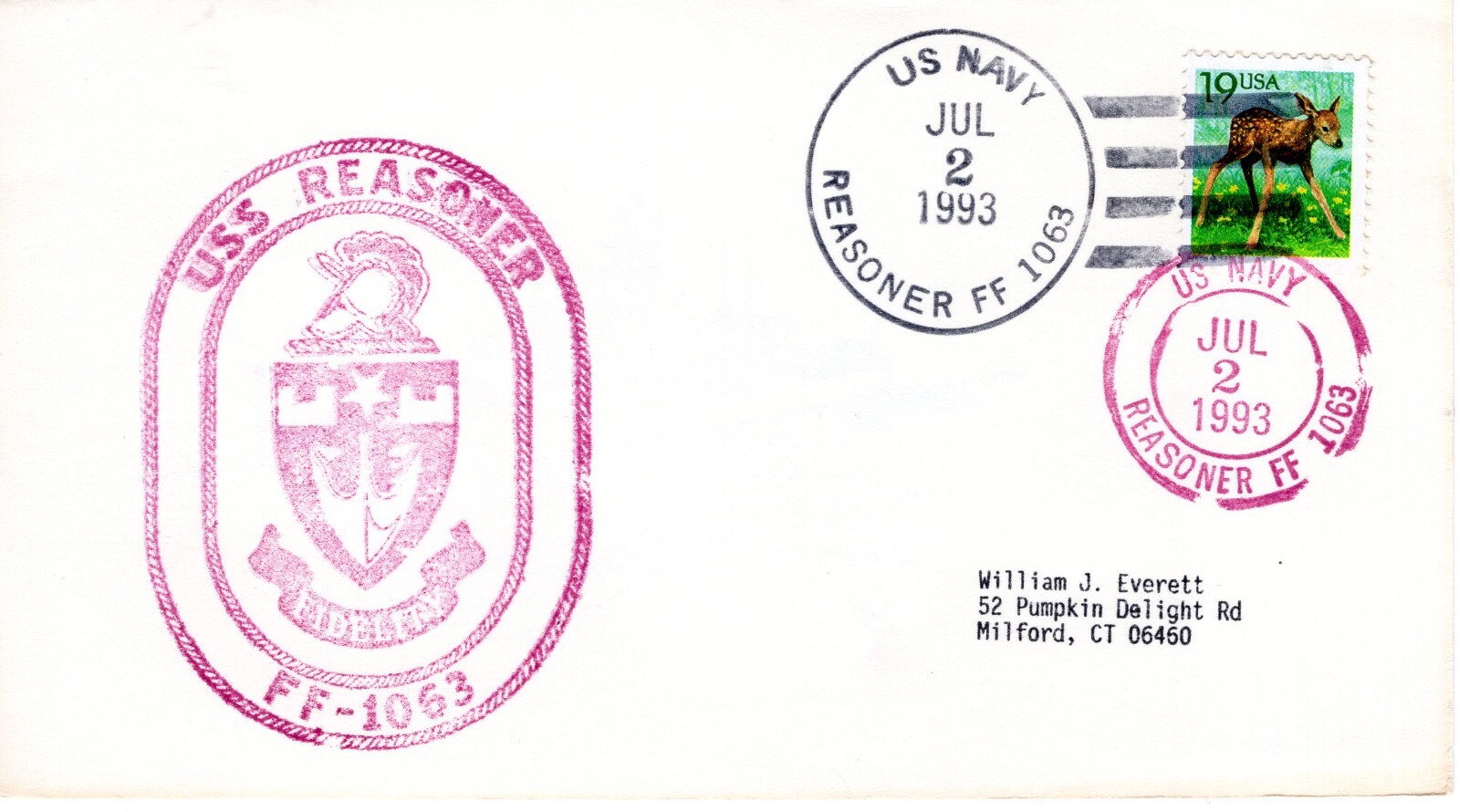 USS REASONER FF-1063 1993 FDC17013 | eBay