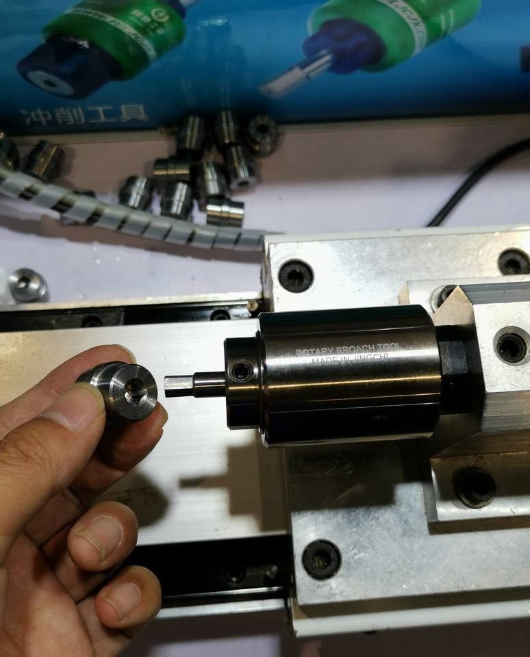 One Square Hole Broach Cutter and KC-CX16P3 Rotary tool with Morse 3 ...