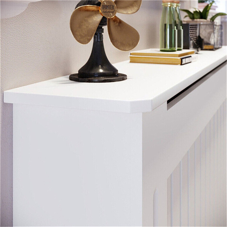 Extra Tall Radiator Cover 92cm Height MDF Cabinet Grill Shelf Furniture ...