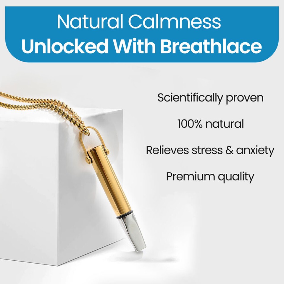 Breathlace Quit Smoking Anxiety Stress Relief Breathing Necklace With ...