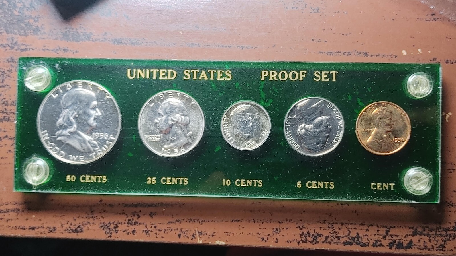1956 US Proof Set Cent thru Half Dollar Complete Outstanding Proof Half ...
