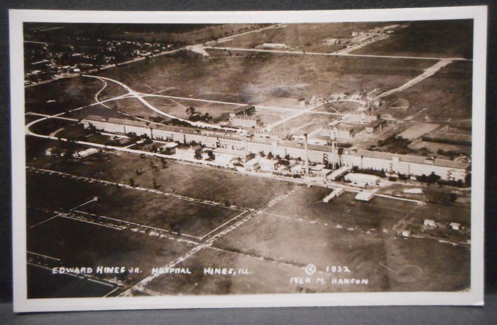 RPPC Edward Hines JR Hospital Hines Illinois 1932 Iver M. Hanson Card ...