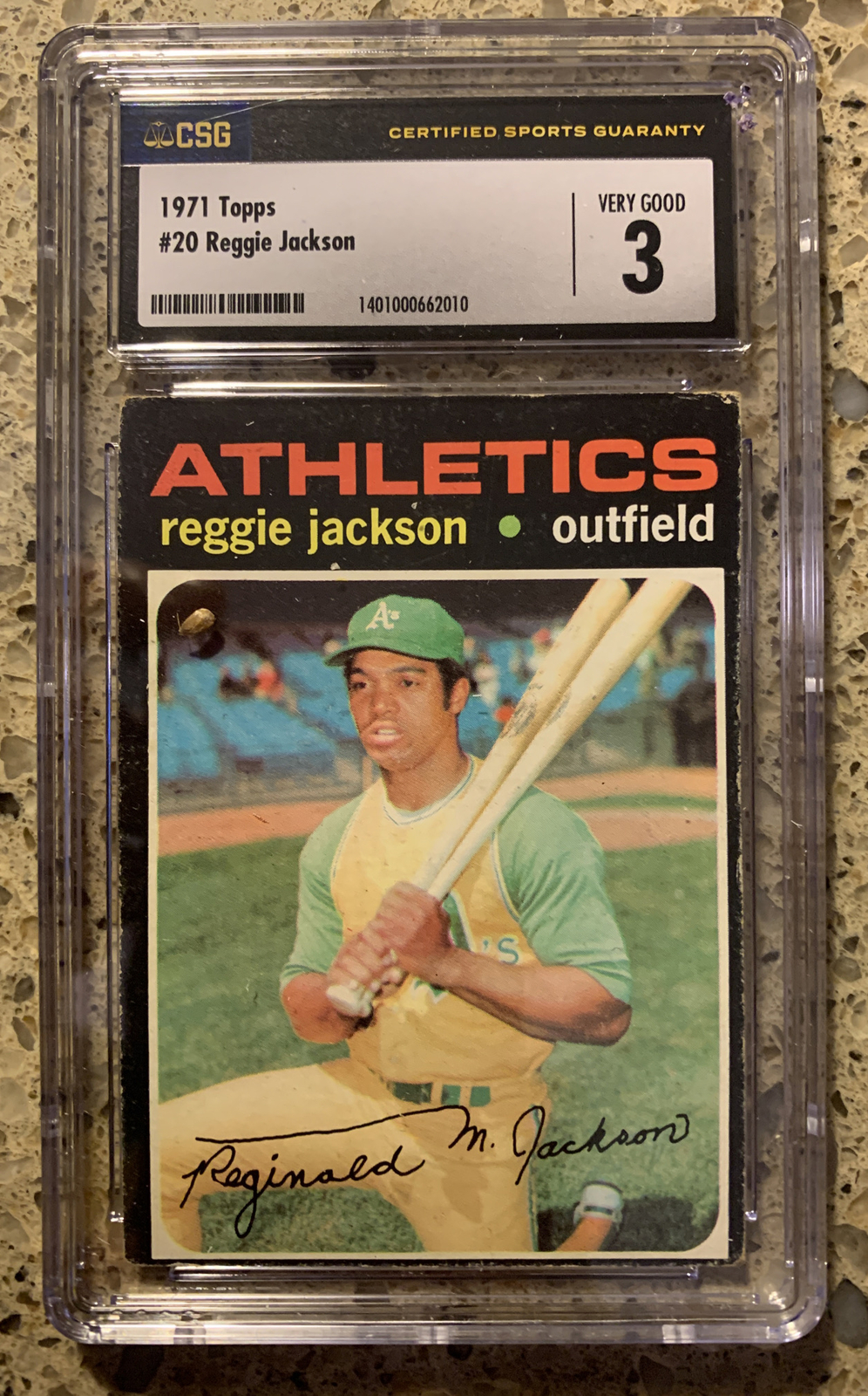 1971 Topps #20 REGGIE JACKSON (HOF) CSG 3 very Good Oakland A'S - 3rd ...
