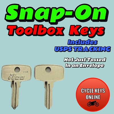 2 Snap-On Tool box Keys cut to code for key codes Y251-Y500 | eBay