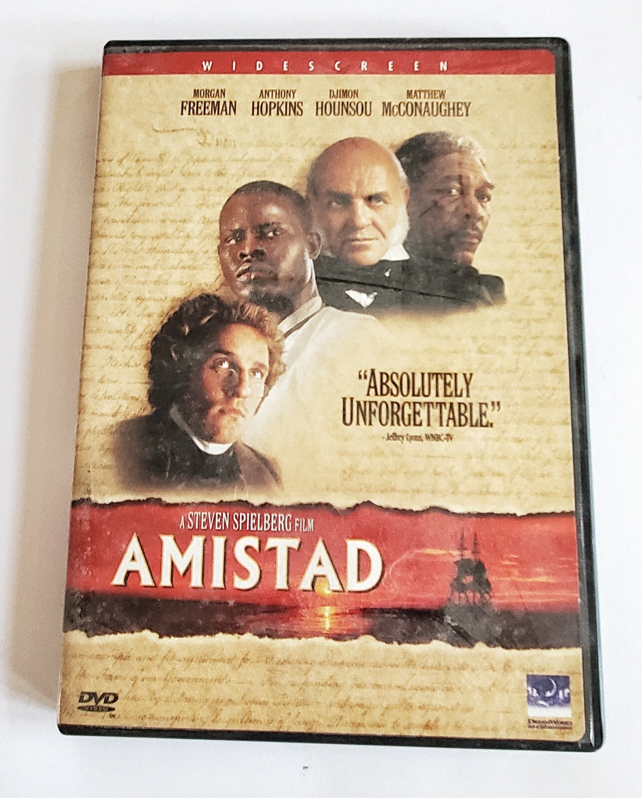Amistad (DVD, 1999, Widescreen) Feat. Morgan Freeman / Anthony Hopkins ...