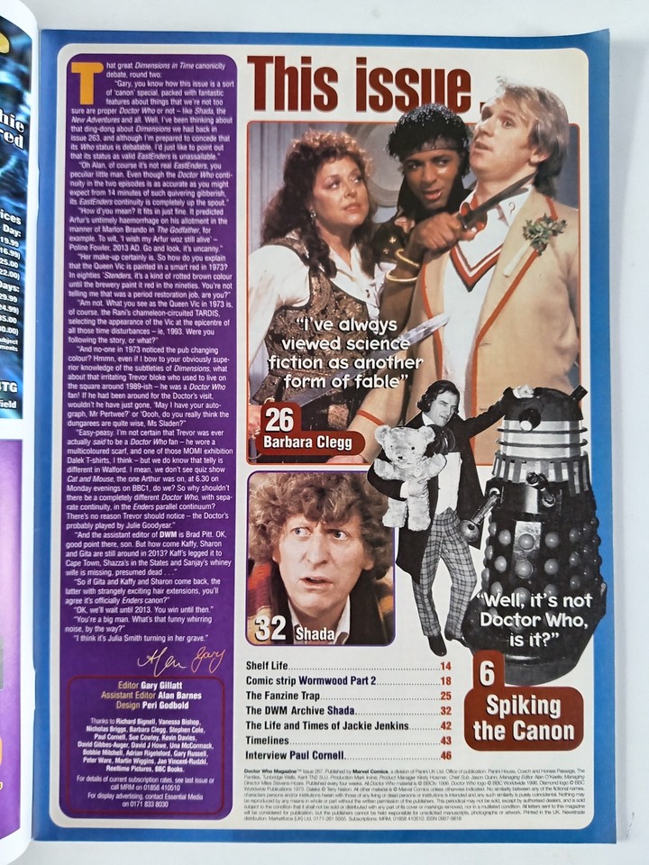 Doctor Who Magazine Marvel DWM #267 July 29th 1998 | eBay UK