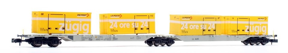 HOBBYTRAIN 'N' GAUGE H23707 AAE SWISS POST CONTAINER WAGON | eBay UK