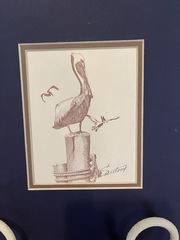 Vintage Sandi Juliana Santon Signed Original Lithographs Pr Of Pelicans ...