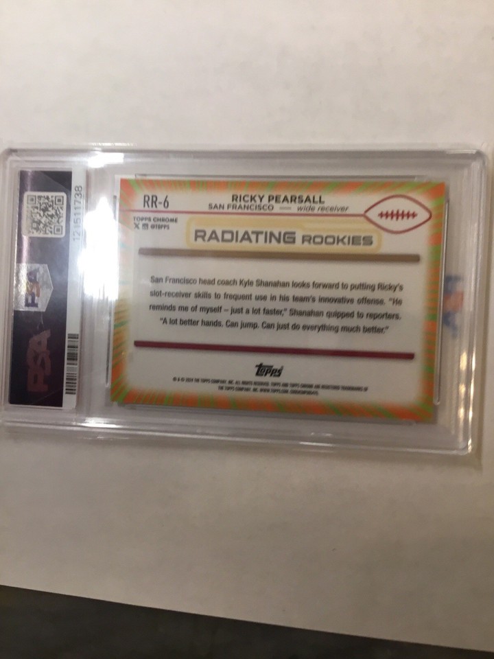 2024 Topps Chrome Ricky Pearsall Radiating Rookies SSP CASE HIT PSA 8 ...
