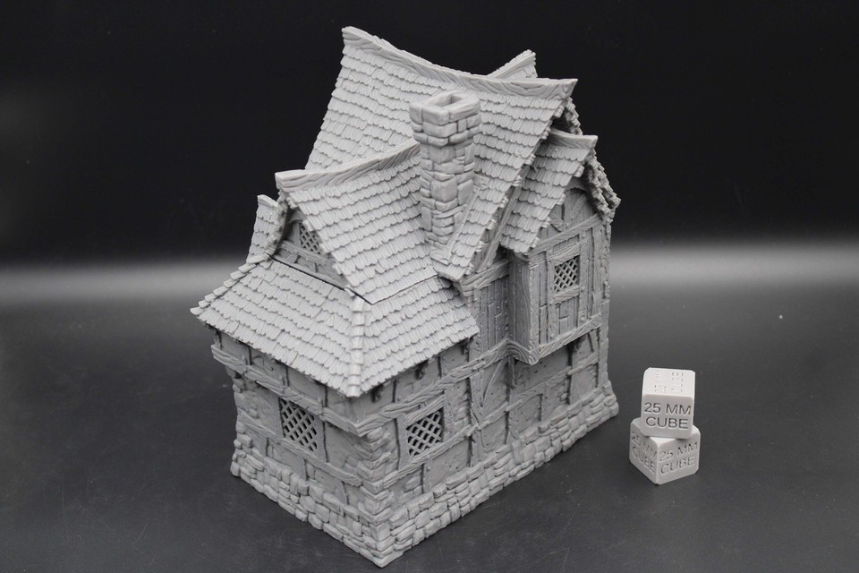 Tabletop Terrain Fantasy Upper Class Home Wood Roof Dnd RPG wargame ...