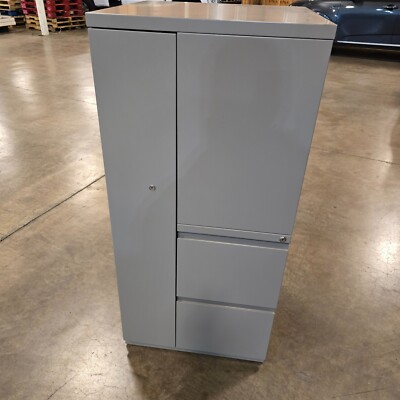 Herman Miller & Haworth Locking Storage Towers w/Wardrobe, Shelf and ...