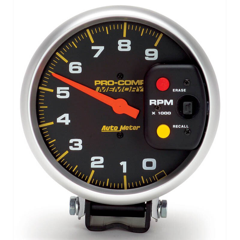 Auto Meter Tachometer Gauge 6809; Pro-Comp Memory 9000 RPM 5 in ...