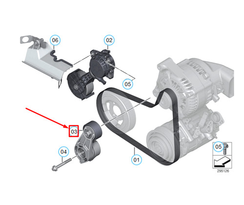 NEW BMW 3 F30 MECHANICAL BELT TENSIONER 11287603347 7603347 ORIGINAL | eBay