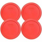 PYREX 7201-PC Replacement Round Storage Lid, Red - 4 Pack for sale ...