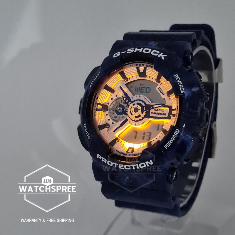 Casio G-Shock GA-110 Lineup Blue Resin Band Watch GA-110BWP-2A | eBay