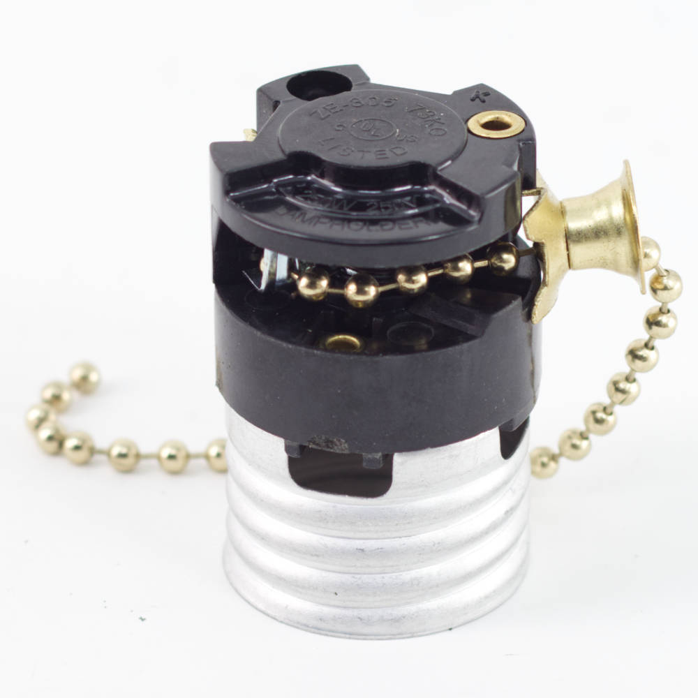 Zing Ear Pull Chain Light Bulb Lamp Socket Replacement Switch E26 E27 ...