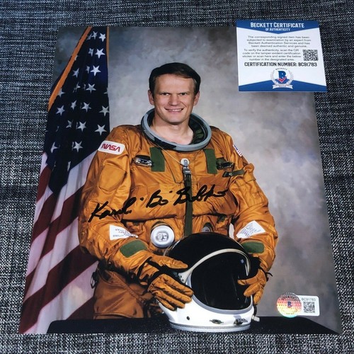 KAROL BO BOBKO SIGNED AUTOGRAPH 8X10 PHOTO NASA ASTRONAUT BECKETT BAS ...