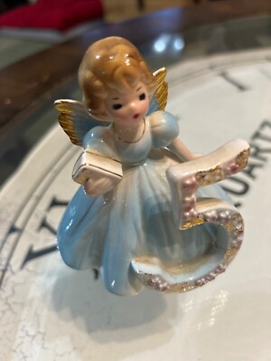 Josef Originals Birthday Girl Angel Figurine Blue Age 5 Brown Eyes | eBay