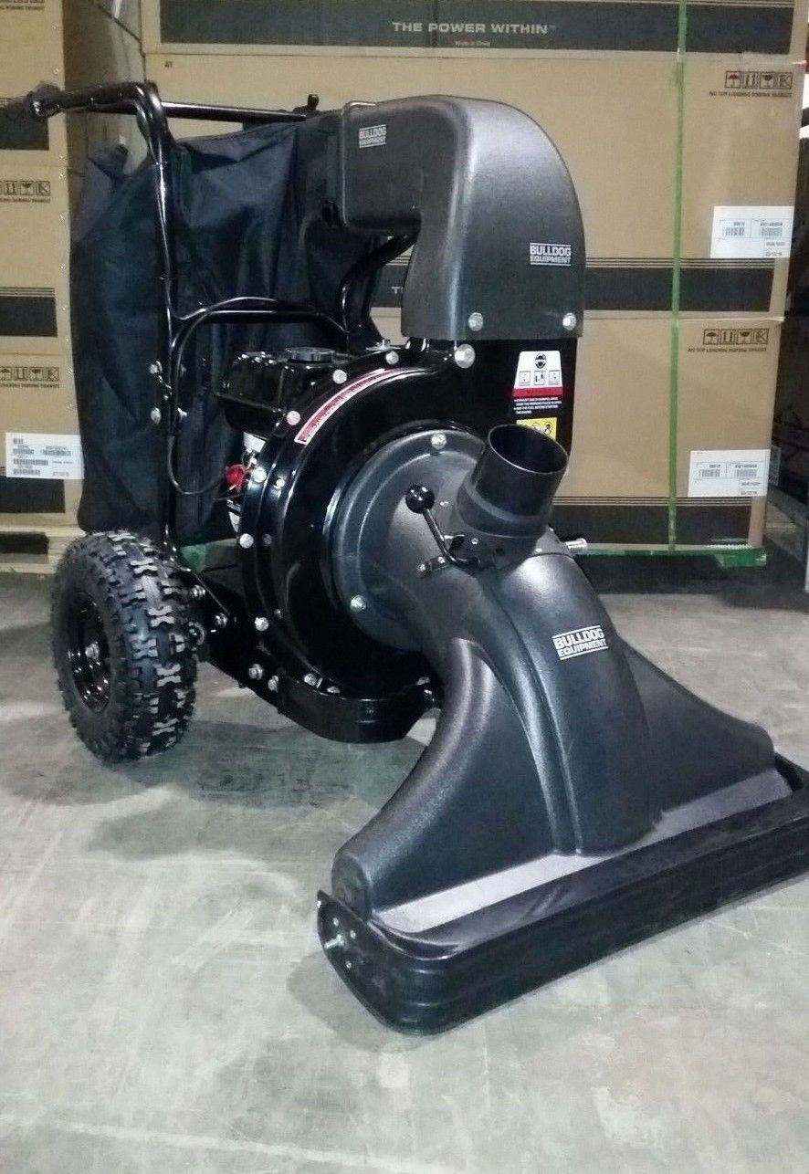 Bulldog Gas Self Propelled Walk Behind Lawn Leaf Vacuum Vac Parking ...