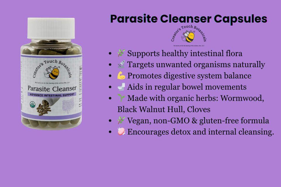 Parasite Cleanser Capsules – 60 Veg Caps | Wormwood, Black Walnut ...