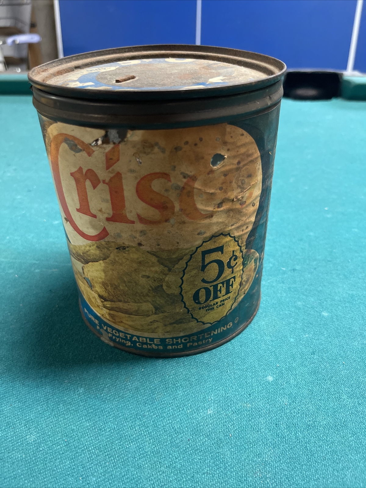 Vintage 1960-70s 3 lb Crisco Shortening Tin 5 cents off Hinged Lid | eBay