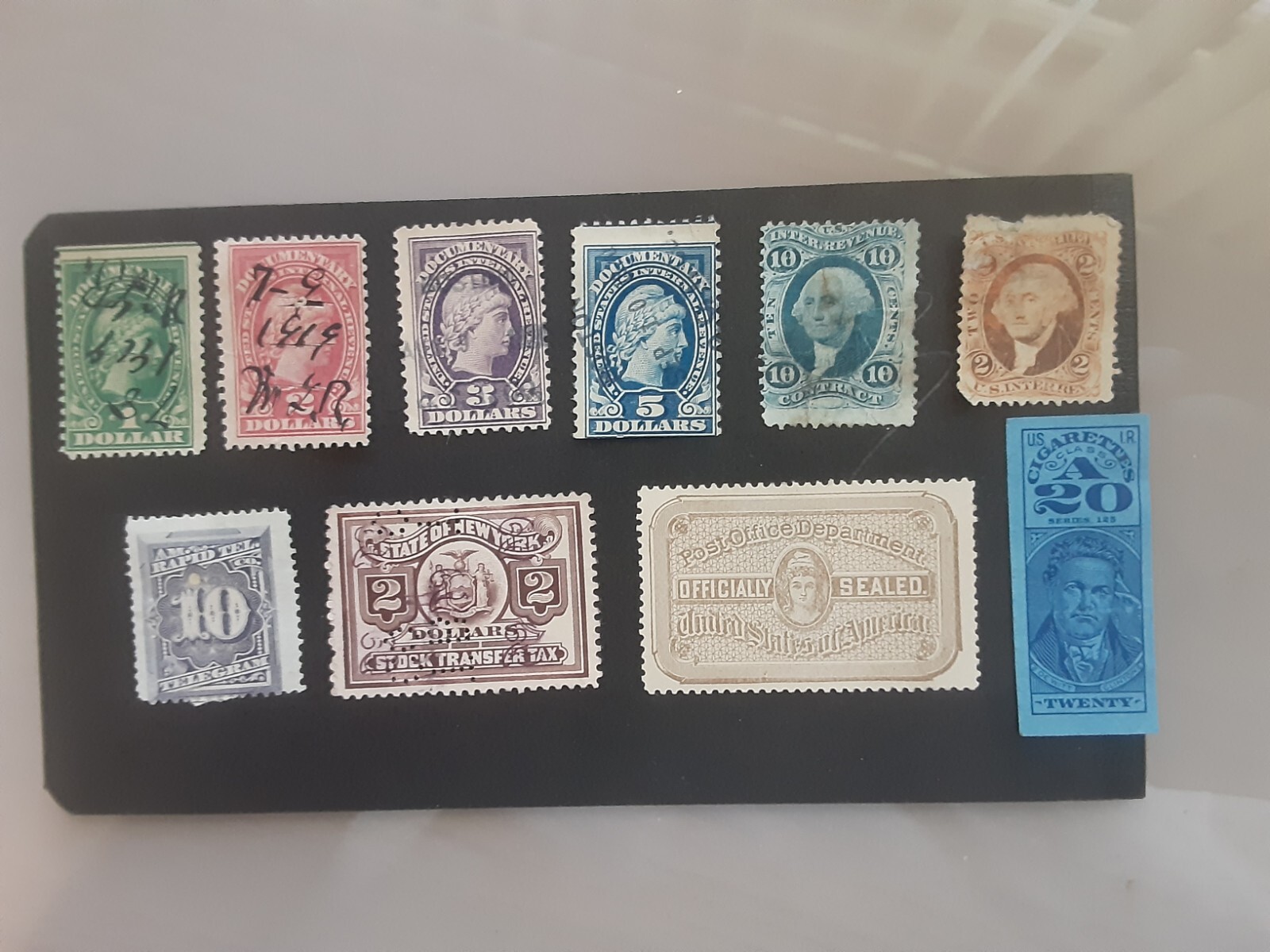 US Stamp Lot Documentary,Internal Revenue, America Rapid Telegraph ...