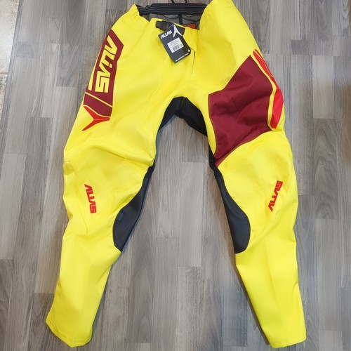 NEW Alias MX A2 Series Motocross Pants BMX ATV Off-Road Yellow Red / Sz ...